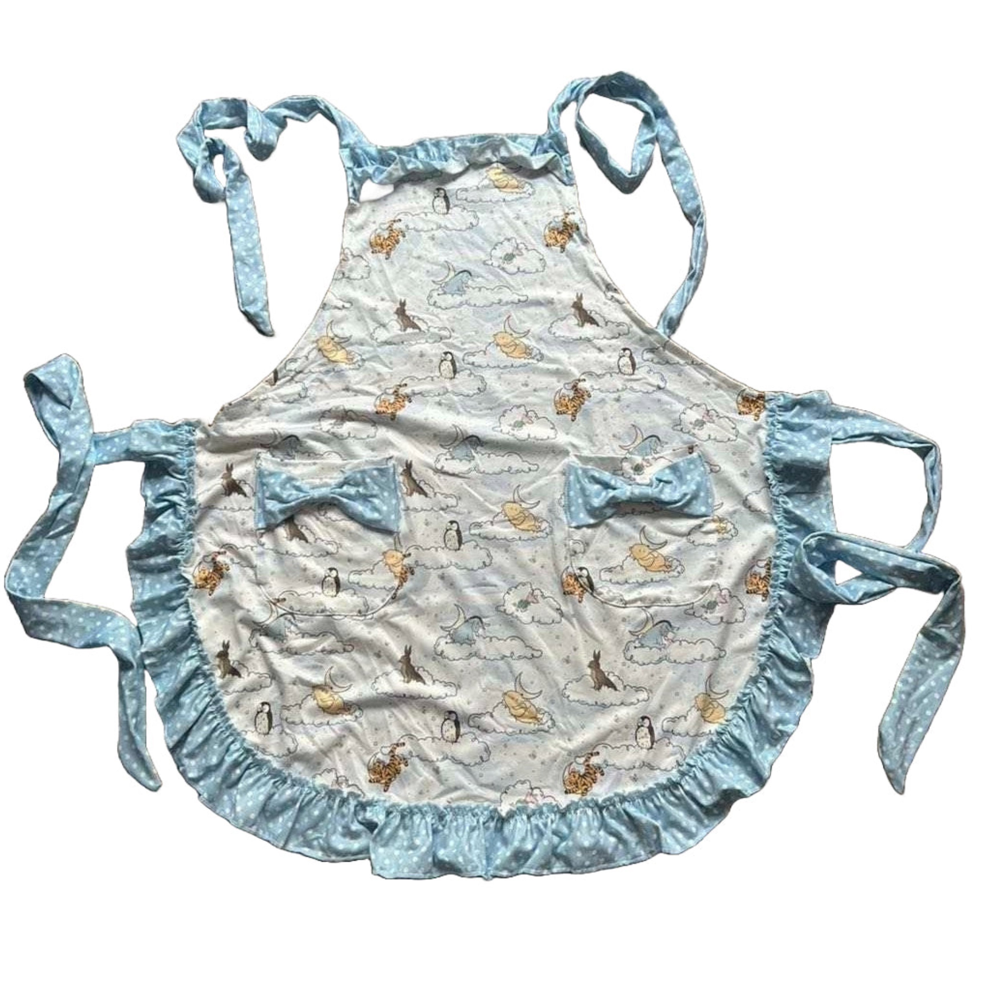 Blue Good Night Bear Mommy Style Apron | LKB Boutique